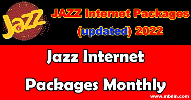 Jazz Internet Packages Monthly - Jazz Monthly Internet Packages